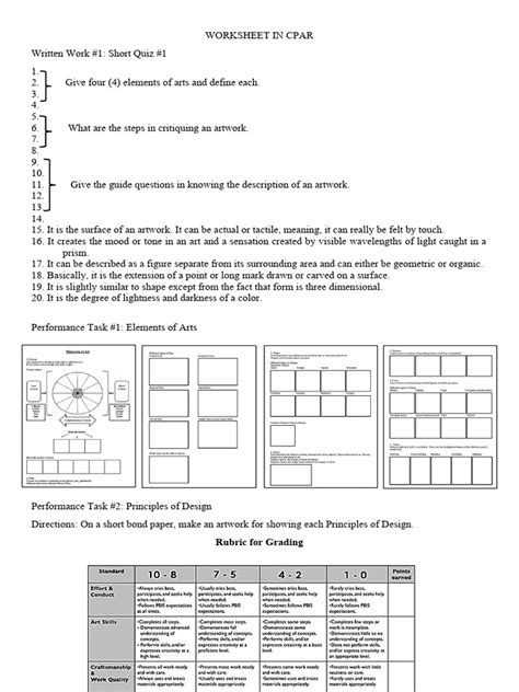 Worksheet In Cpar Pdf