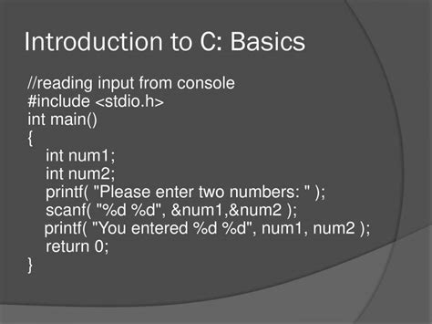 In To C Programming Powerpoint Slides Learnpick India