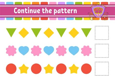 premium vector continue the pattern education developing worksheet