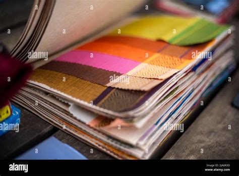 Cloth Fabric Book Cotton Thread And Seeds Textiles Garments Stock