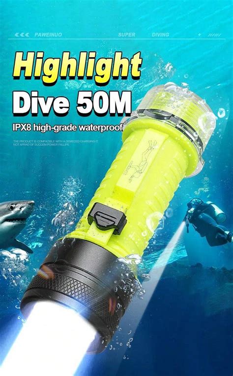 2024 Nueva Linterna De Buceo Xhp50 Ultra Brillante Iluminación