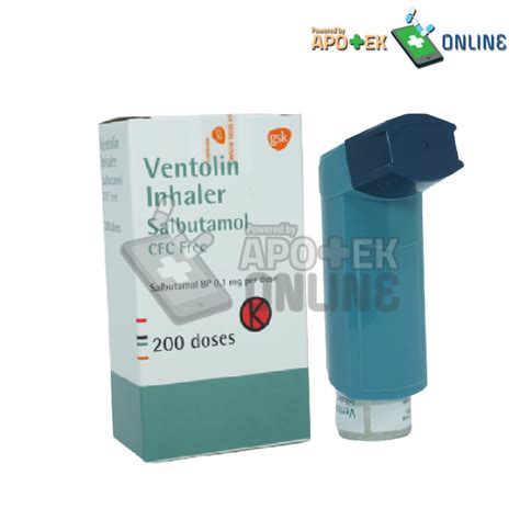 Jual Ventolin Inhaler 100 Mcg 200 Dosissalbutamolinhaler Asmasesak