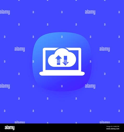 Sync With Cloud Synchronization Icon For Apps Stock Vector Image And Art