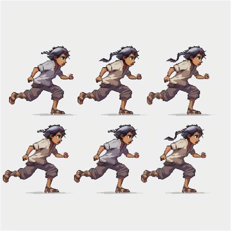 Anime Running Sprites Vectors And Illustrations For Free Download