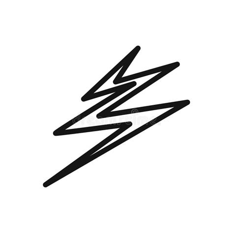 Lightning Power Charge Icon Linear Vector Graphics Sign Stock Illustration Illustration Of