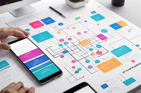 Premium Ai Image Ux Ui Flowchart Application Development Prototype