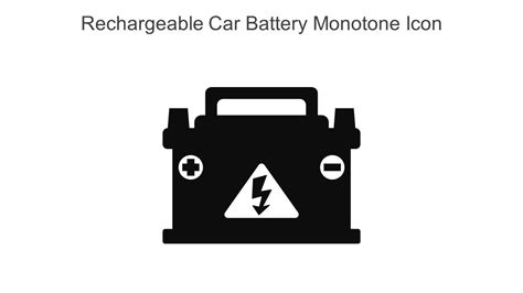 Rechargeable Car Battery Monotone Icon In Powerpoint Pptx Png And Editable Eps Format PPT Example
