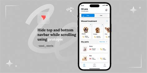 Hide Top And Bottom Nav Bar Hide While Scrolling Using Protopie Figma