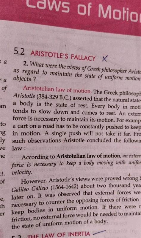 52 Aristotles Fallacy A 2 What Were The Views Of Greek Philosopher Ari