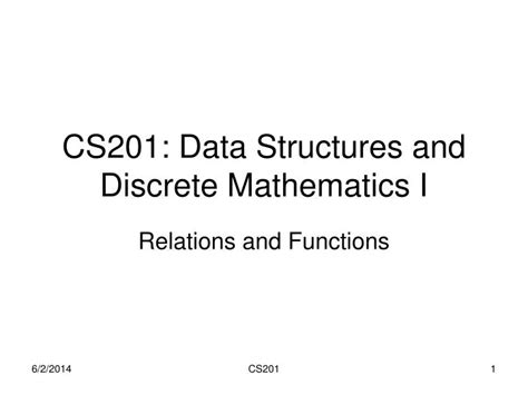 Ppt Cs201 Data Structures And Discrete Mathematics I Powerpoint