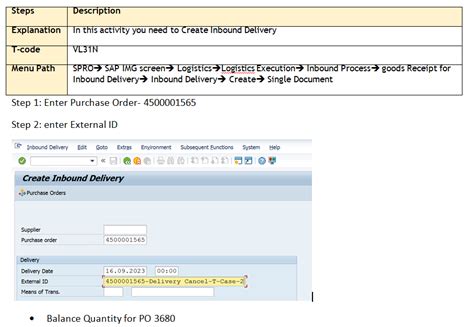 Inbound Delivery Cancelation Process In Sap S4hanaewm