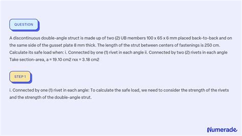 Solved A Discontinuous Double Angle Struct Is Made Up Of Two 2 Ub