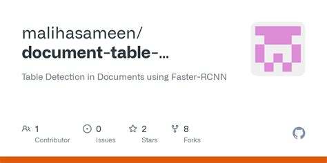 Github Malihasameen Document Table Detection Table Detection In Documents Using Faster Rcnn