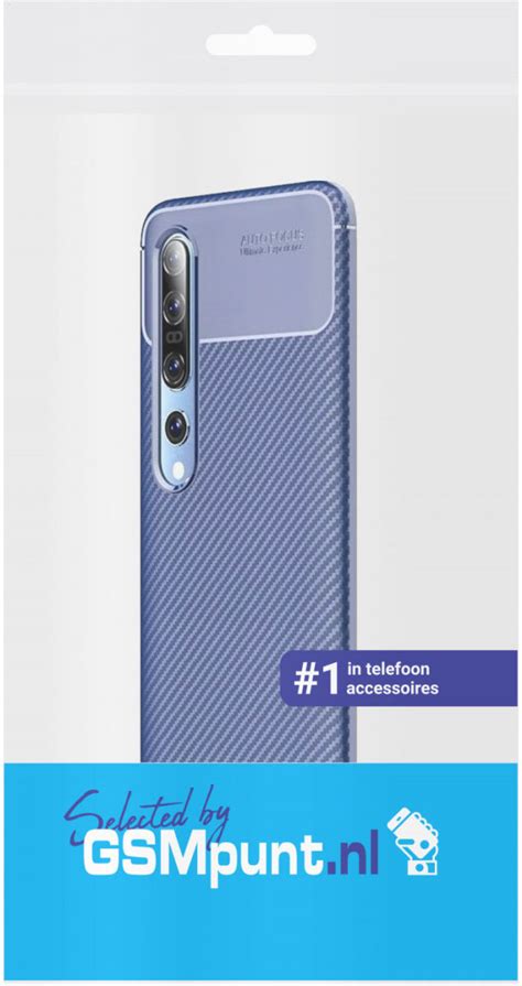 Xiaomi Mi Pro Siliconen Carbon Hoesje Blauw Gsmpunt