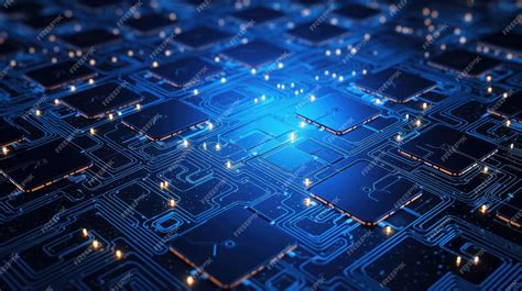 Premium Photo Technology Background Big Data Chips On The Circuit