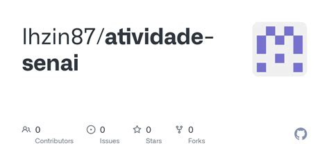 Github Lhzin Atividade Senai