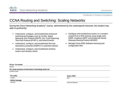 Ccna Training Certificate 3 Ppt