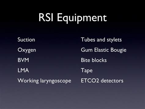 Rapid Sequence Intubation Ppt First Aid Injuries