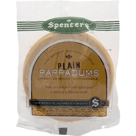 Spencers Pappadums Plain Pappadums 113g Woolworths