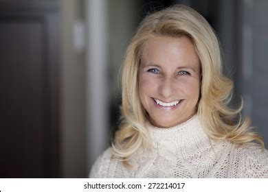 Portrait Mature Woman Smiling Camera Stock Photo Shutterstock