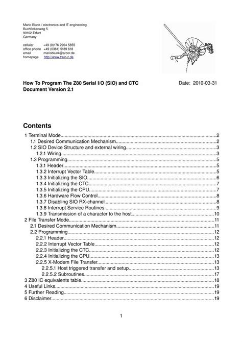 Pdf Howto Program The Z80 Sio €¦ · Preface The Z80 Sio