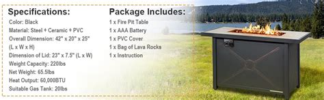 42 Inch 60000 Btu Propane Fire Pit Table With Ceramic Tabletop Costway