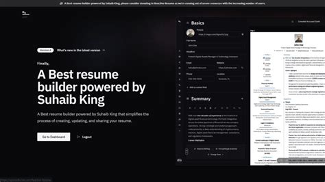 Resumebuilder Productshowcase Techinnovation Uiux Resumedesign
