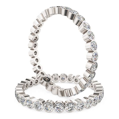Chique Round Cut Diamond Ladies Full Set Weddingeternity Ring In