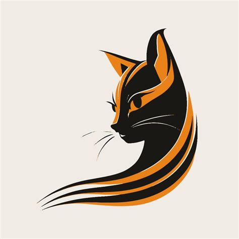 Gato Cabeza Gatito Símbolo Juego De Azar Gato Logo Elegante Elemento