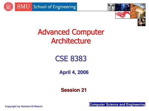 Ppt Advanced Computer Architecture Cse 8383 Powerpoint Presentation