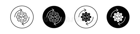 Code Optimization Icon Stock Vector Illustration Of Flat 307758493