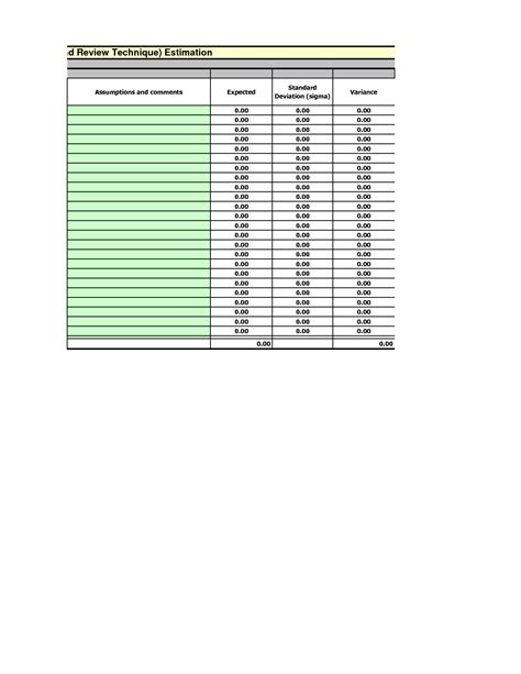 Solution Pert Estimation Template Studypool
