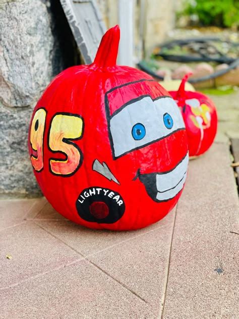 Lightning Mcqueen Pumpkin Painting