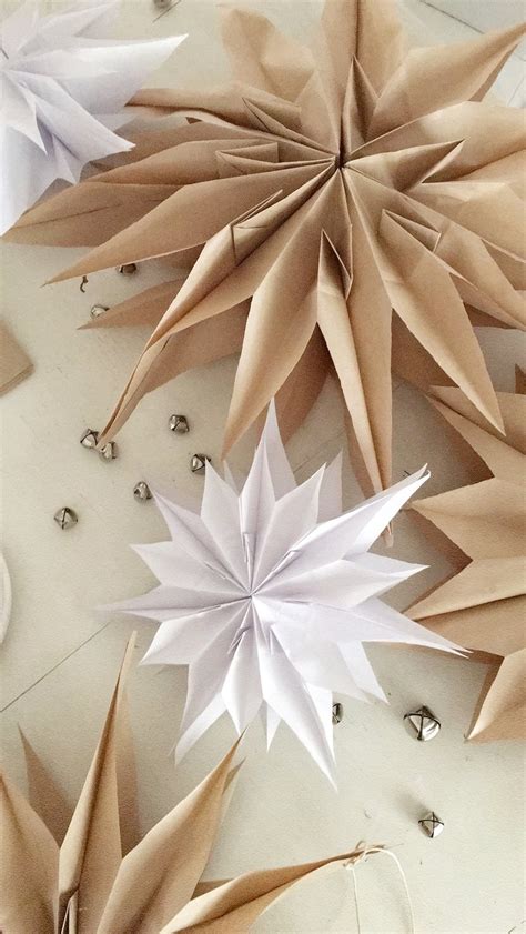 Diy Christmas Paper Bag Star A Quick Ten Minute Craft Frugal Lancaster