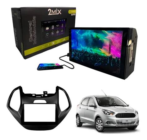 Central Multimídia Espelhamento Usb Bt Ford Ka 2018 Prata Frete Grátis