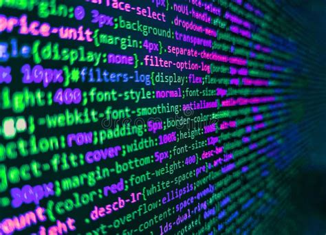 Software Developer Programming Code On Black Screen Programming Of