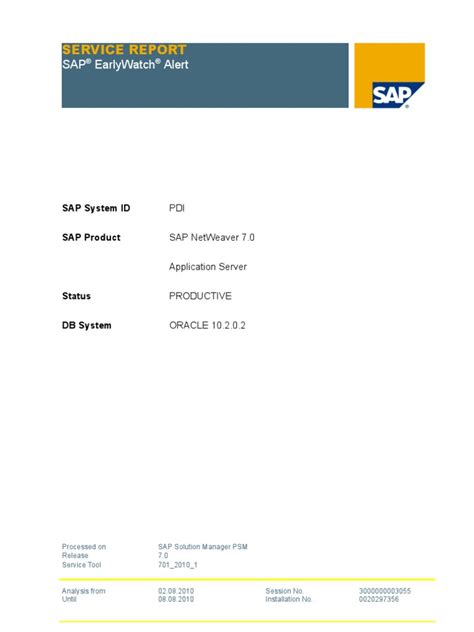 Early Watch Report Pdf Databases Information Technology Management