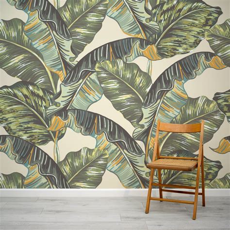 Banana Leaf Green Banana Leaf Wallpaper Mural Artofit