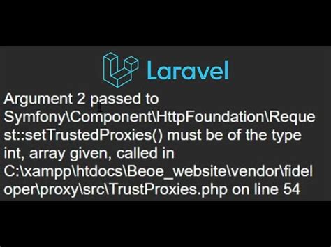 Solved Trusted Proxies Issue In Laravel Upgradation YouTube