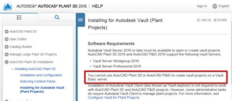 can t create a vaulted project in pandid or plant 3d 2016 permission