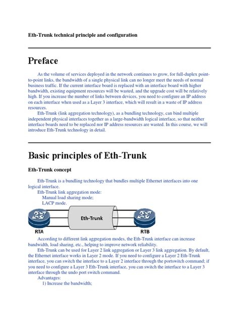 Eth Trunk Configuration Pdf Computer Network Computer Engineering