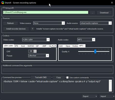 Sharex Ffmpeg Error Unable To Record Audio Console Output Appears · Issue 5673 · Sharex