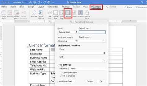 How To Quickly Create A Fillable Form In Microsoft Word Video
