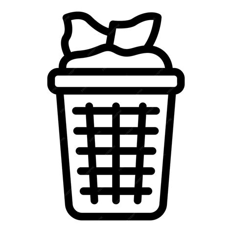 Wc Mülleimer Symbol Umrissvektor Toilette Toilette öffentlicher Raum Premium Vektor