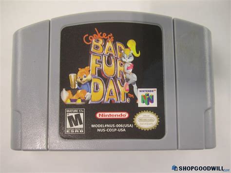 Nintendo 64 Conkers Bad Fur Day Reproduction Cartridge