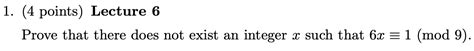 Solved Points Lecture Prove That There Does Not Chegg