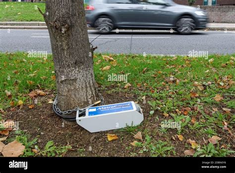A Car Passing A Metrocount Vehicle Classifier System In London England United Kingdom Uk Stock
