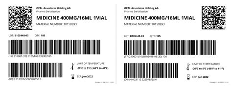 Etikettendruck Für Die Pharma Serialisierung Und Aggregation