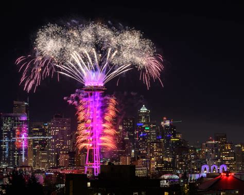 Seattle Space Needle Fireworks Show At Leta Tabor Blog
