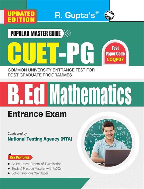 Cuet Pg Bed Mathematics Entrance Exam Guide Rph Editorial Board Books